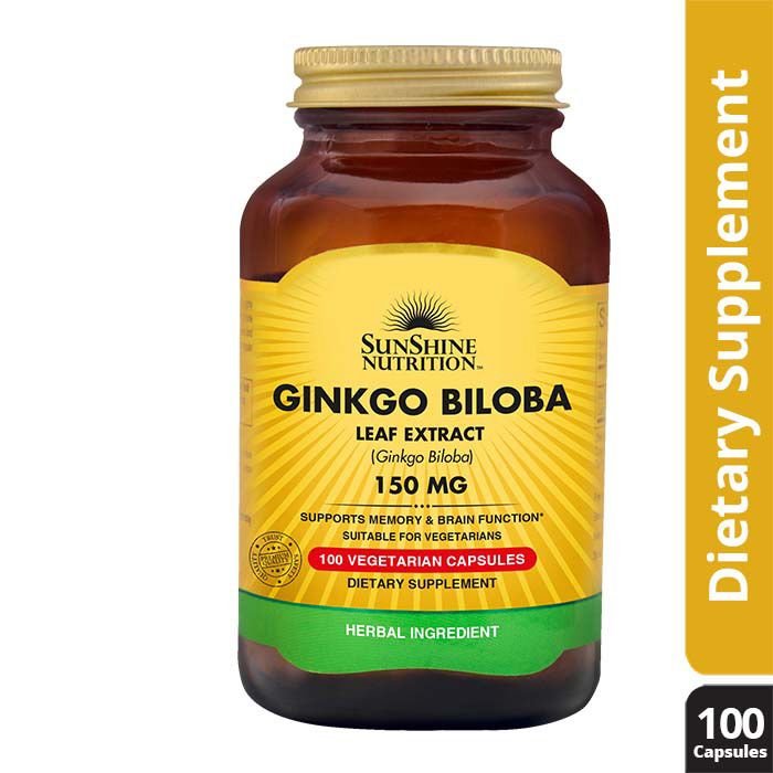 Sunshine Nutrition Ginkgo Biloba 150 mg Capsule 100's - Alnajm Alraed ...